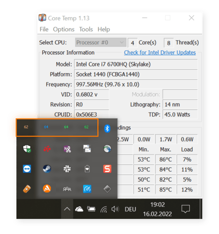 So überprüfen Sie die CPU-Temperatur auf Windows-PCs
