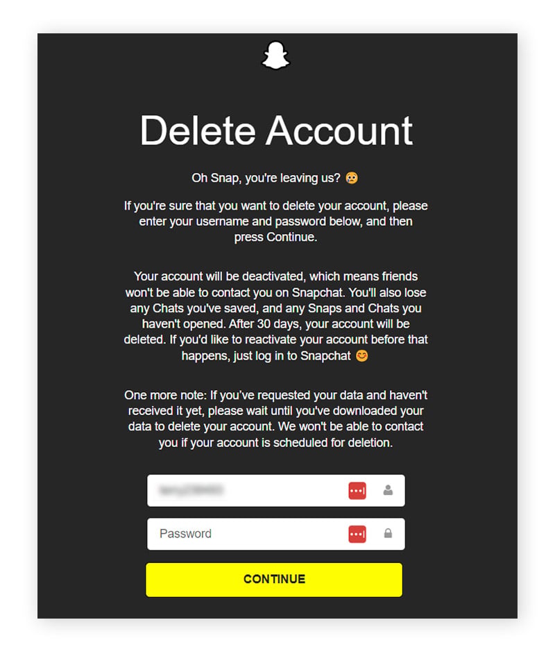 How to Delete or Deactivate Your Snapchat Account