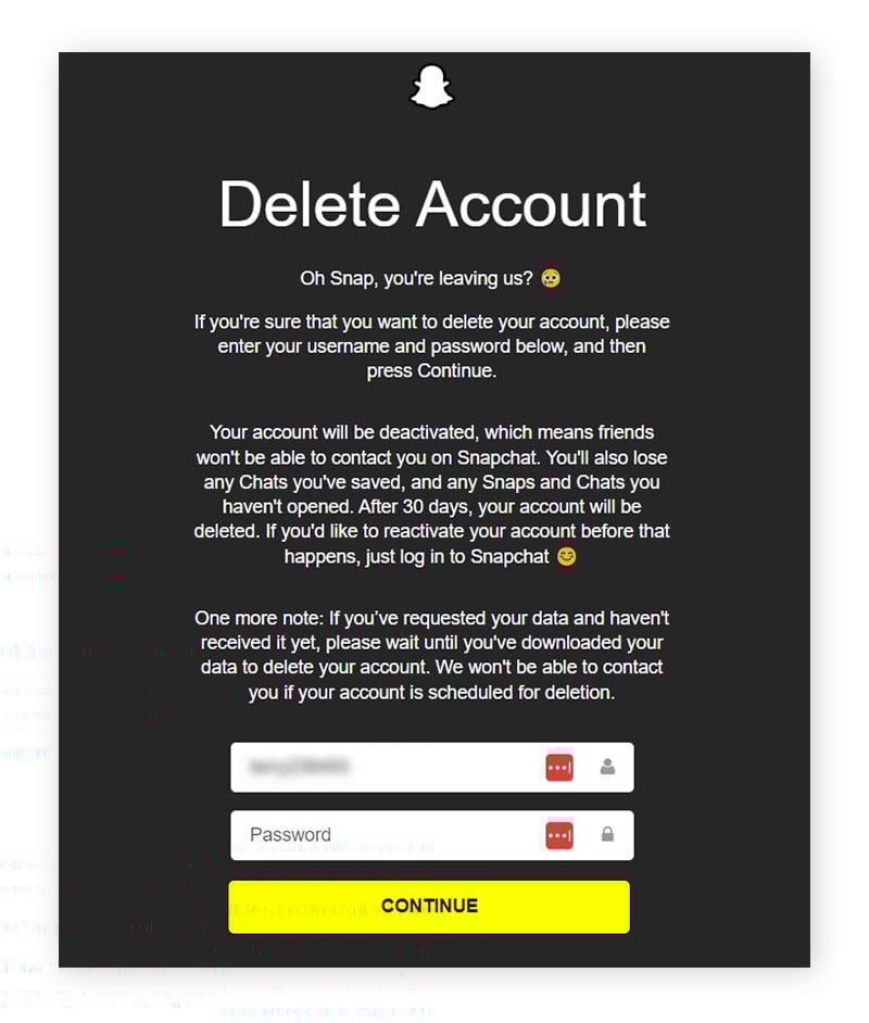 How to Delete or Deactivate Your Snapchat Account