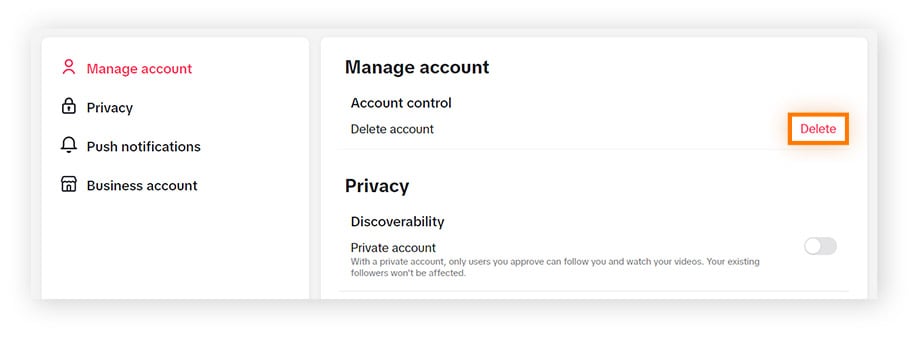 How to Deactivate or Permanently Delete a TikTok Account